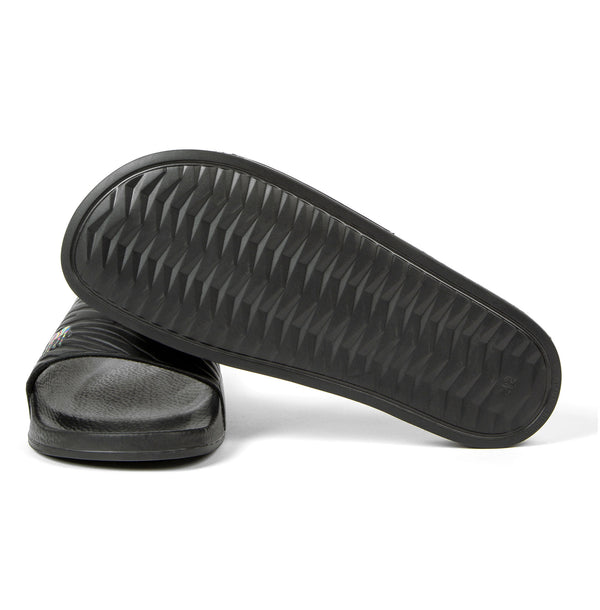 Men's Black 'Nyro' Slides With Zebra Logo (New Season) - Solespun